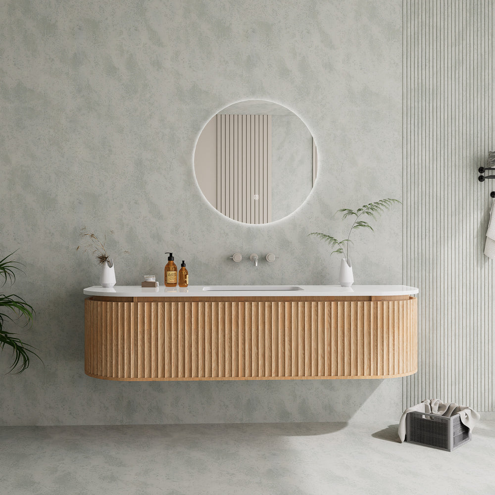 NOIRÉLLE Custom Bathroom Vanity Single Sink Cultured Marble Top Solid