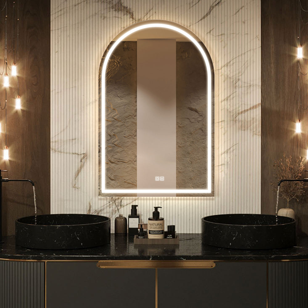 lyra Arched Custom LED Mirror Large Vanity Mirror - Inyouths
