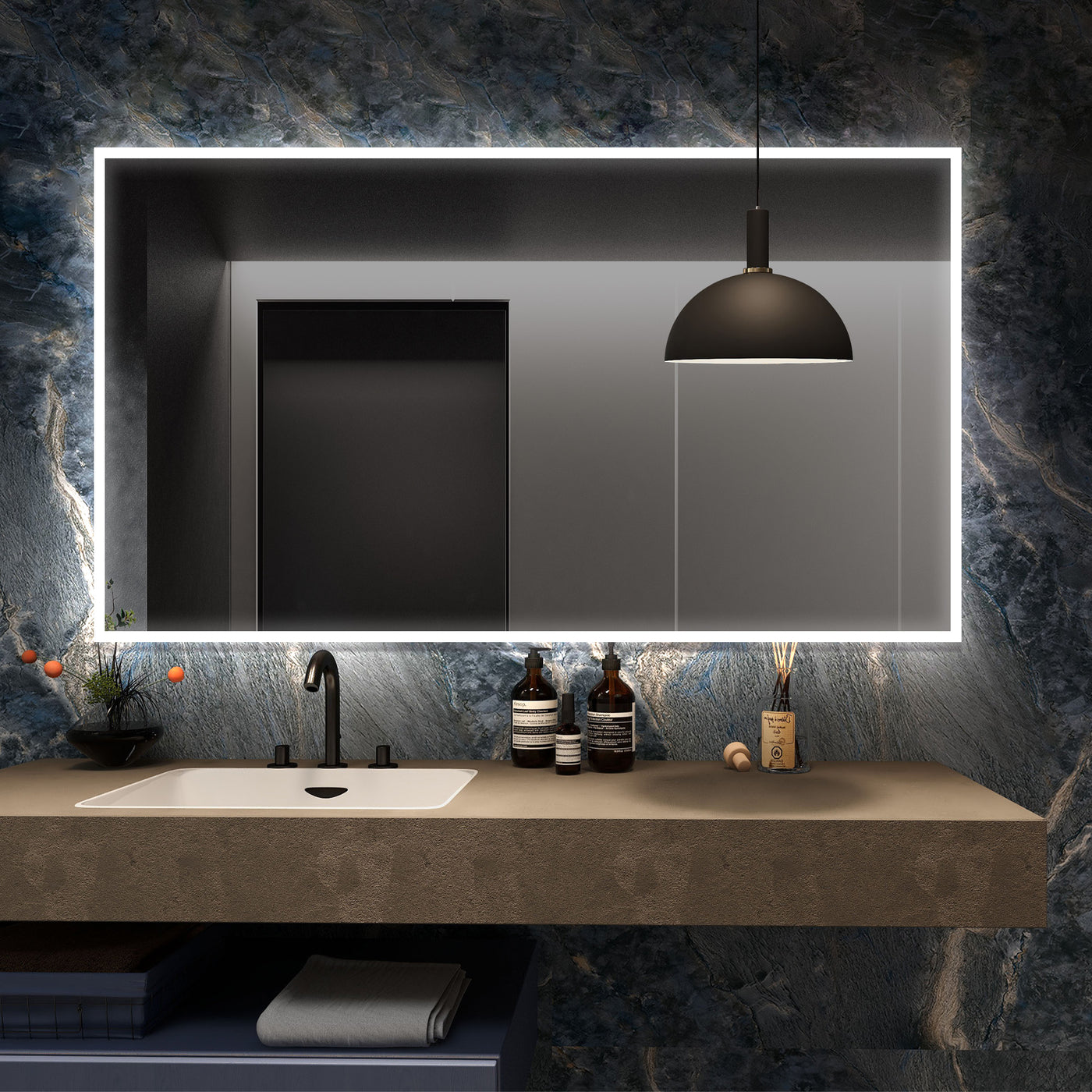 NEPTUNE Custom LED Mirror Sandblasted - Inyouths