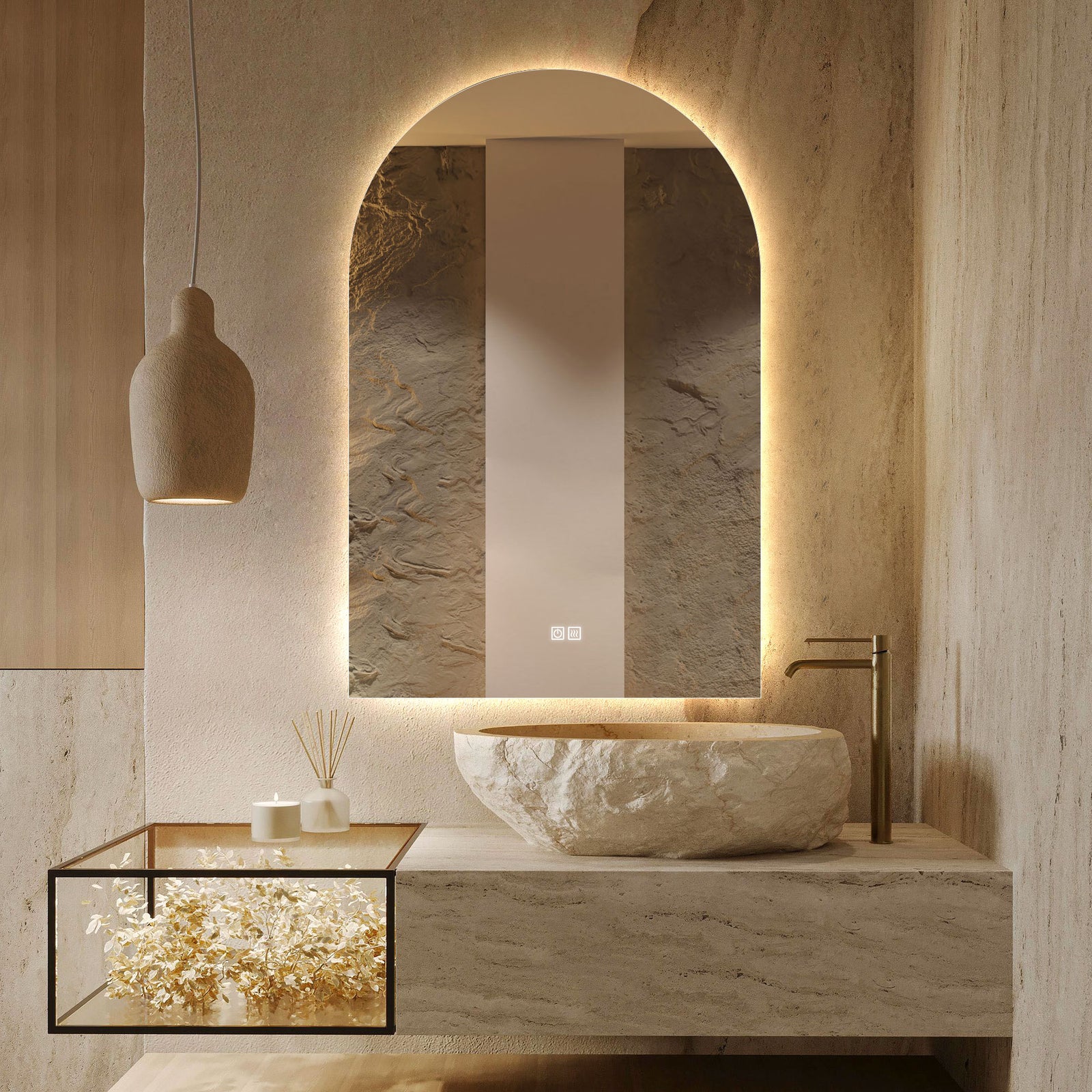 Procyon Arched Custom LED Mirror with Backlight - Inyouths